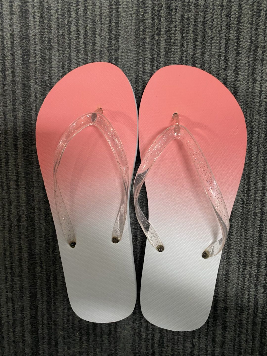 Women's Gradient Color Flip-Flops (Gradient Fuchsia,35-36) - MINISO